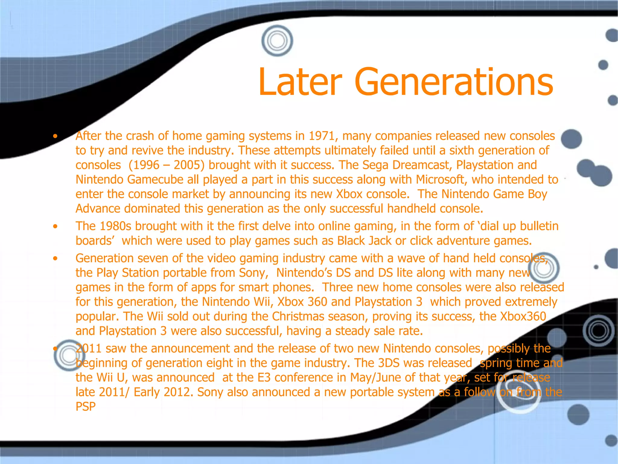 A brief history of gaming | PPT