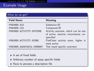 Integrating R with the CDK: Enhanced Chemical Data Mining | PPT