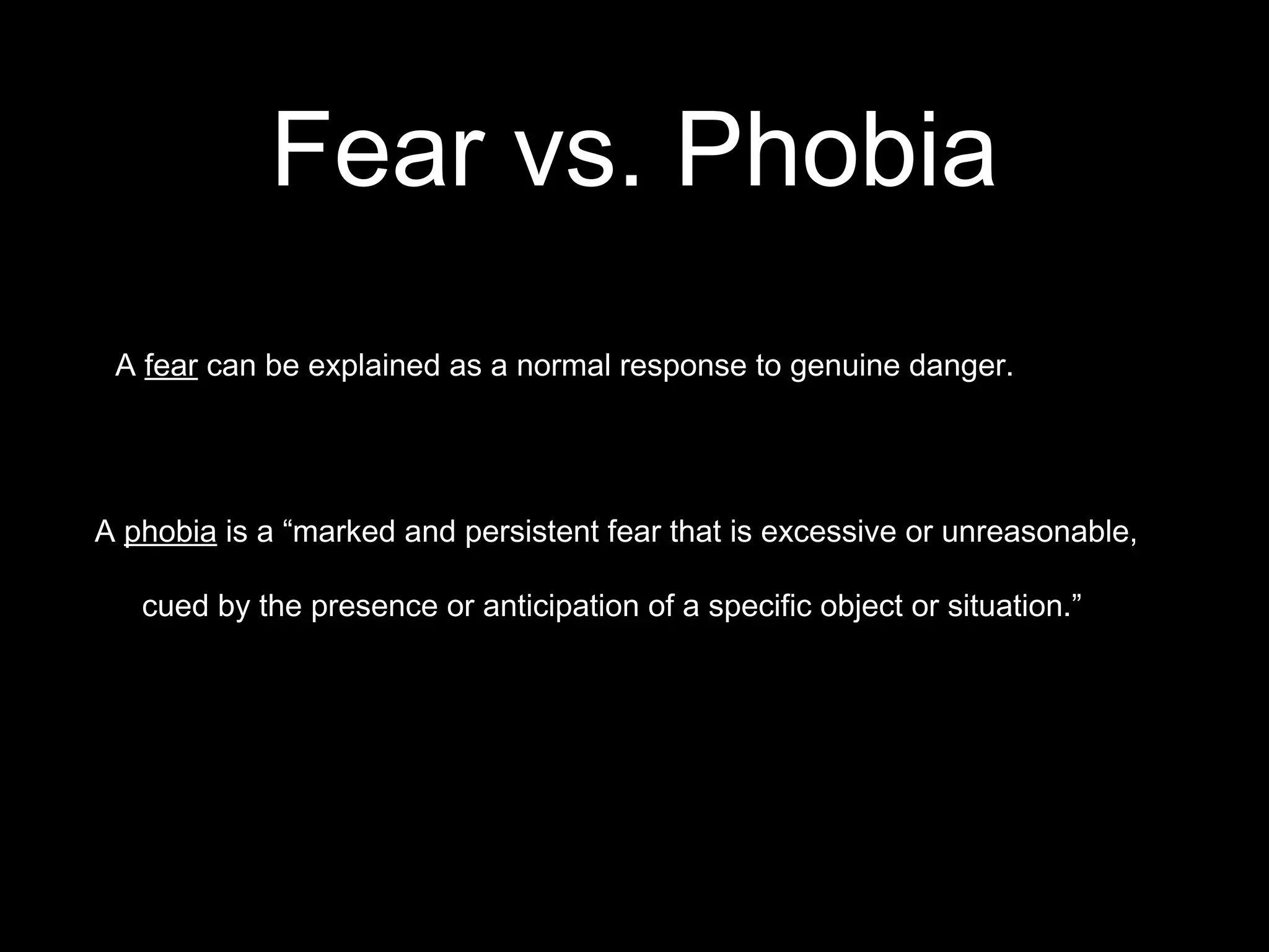 Phobia Presentation | PPT