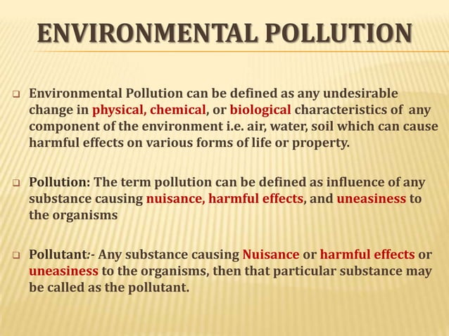 Environmental pollution | PPTX