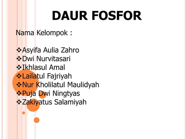 DAUR FOSOR | PPT