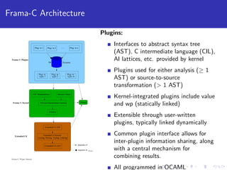 Static Analysis and Verification of C Programs | PPT