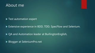 Selenium Design Patterns | PPTX