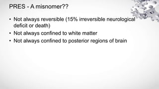 CHEMOTHERAPY INDUCED PRES - A CASE REPORT | PPTX