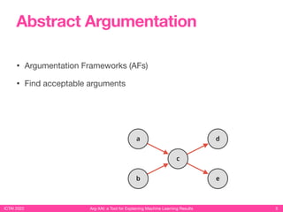 Arg-XAI: a Tool for Explaining Machine Learning Results | PDF