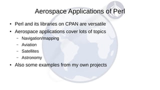 Aerospace applications of Perl | PDF | Programming Languages | Computing