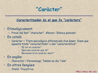 Disseny de personatges- Estudi del personatge | PPS