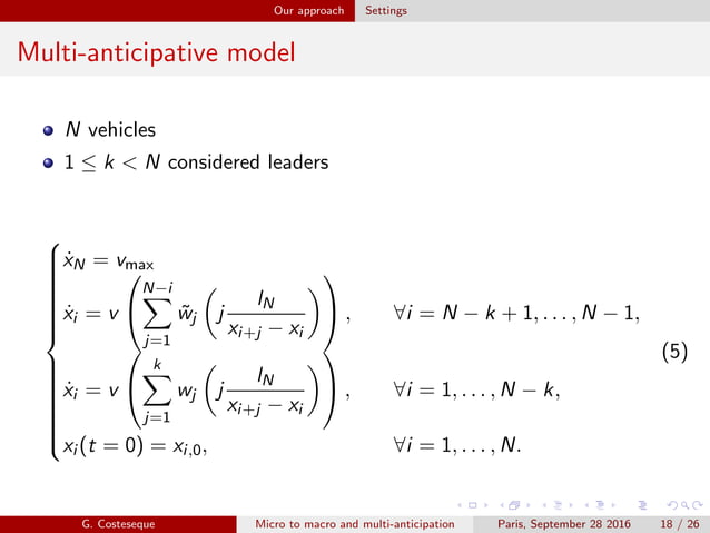 Micro to macro passage in traffic models including multi-anticipation ...