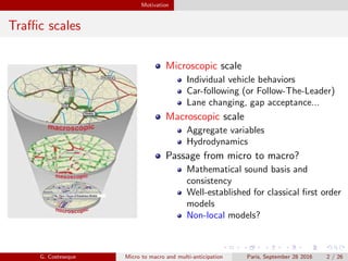 Micro to macro passage in traffic models including multi-anticipation effect | PPT
