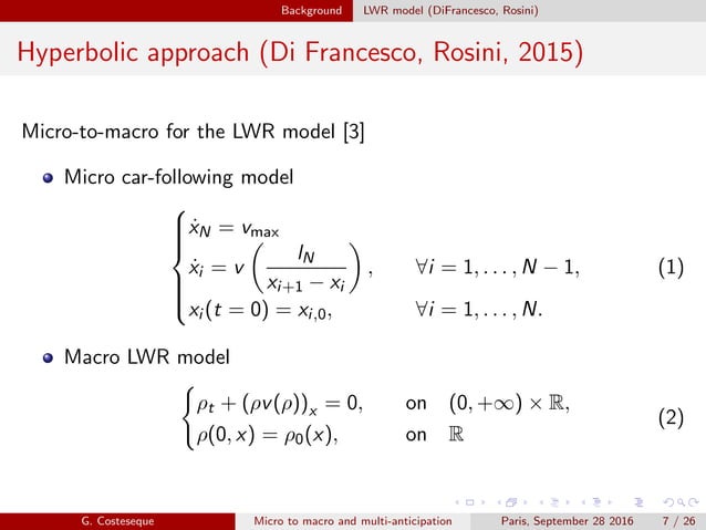 Micro to macro passage in traffic models including multi-anticipation ...