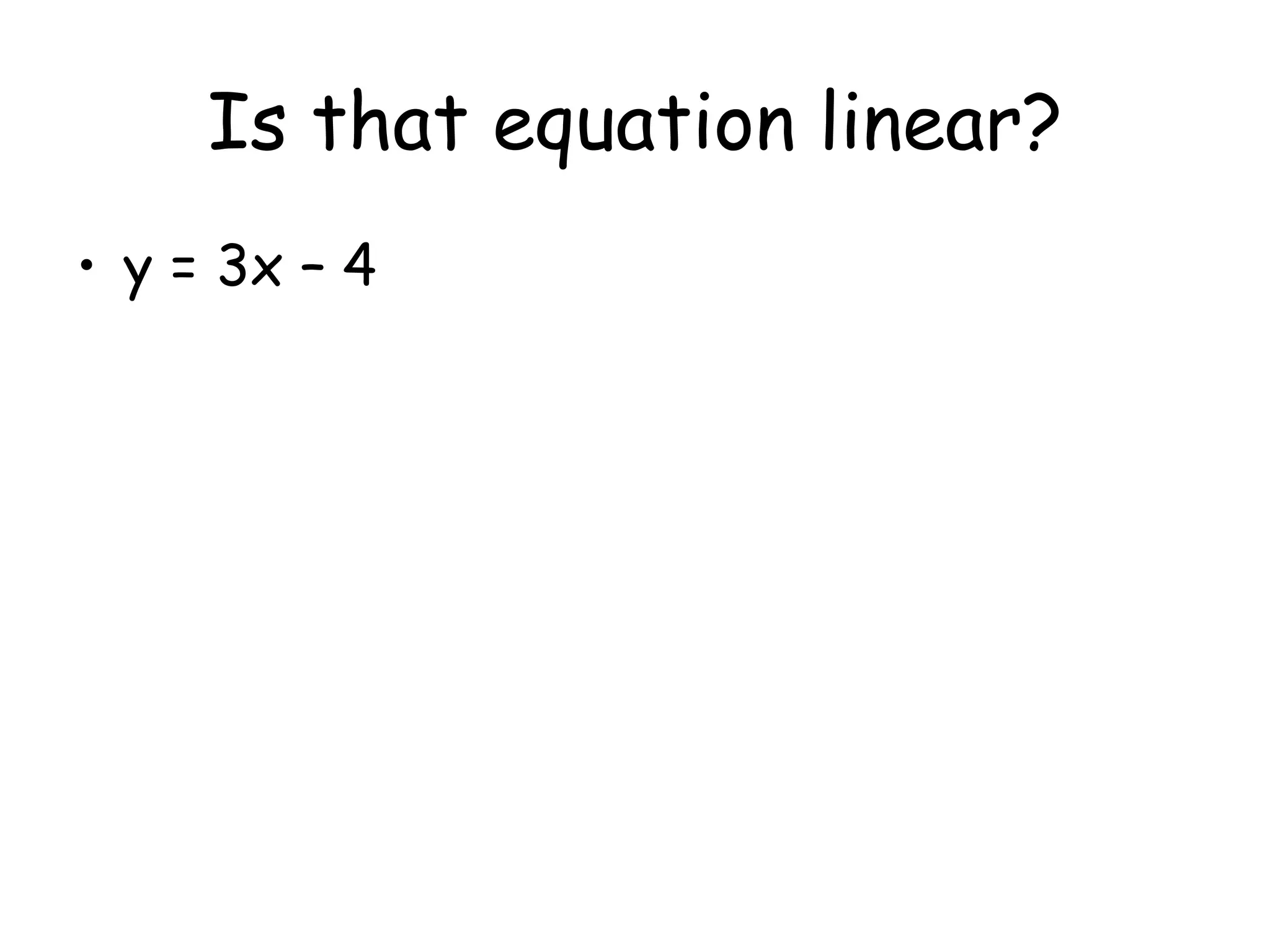 Pres Graphing Linear Equations (Section 1.1) | PPT