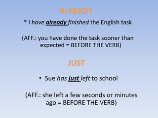 Pres. perf. with ever,never,already,just,yet,still | PPT