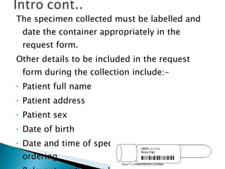 specimen collection&handling,Lusubilo2012 | PPT | Infectious Diseases ...