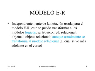 Modelo Entidad Relación en Bases de Datos | PPT