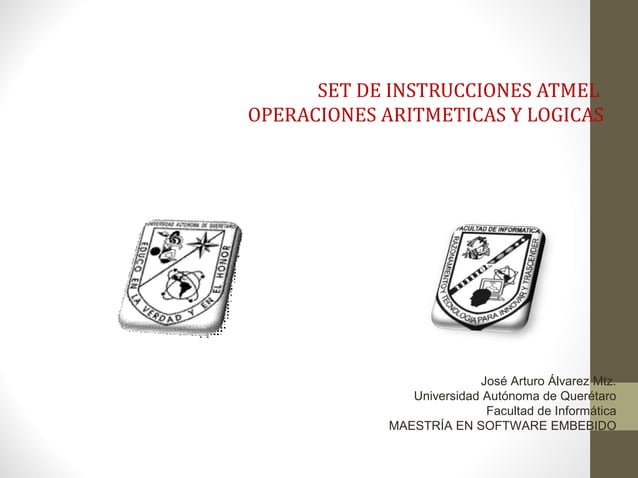 set de instrucciones primera parte de atmel | PPT