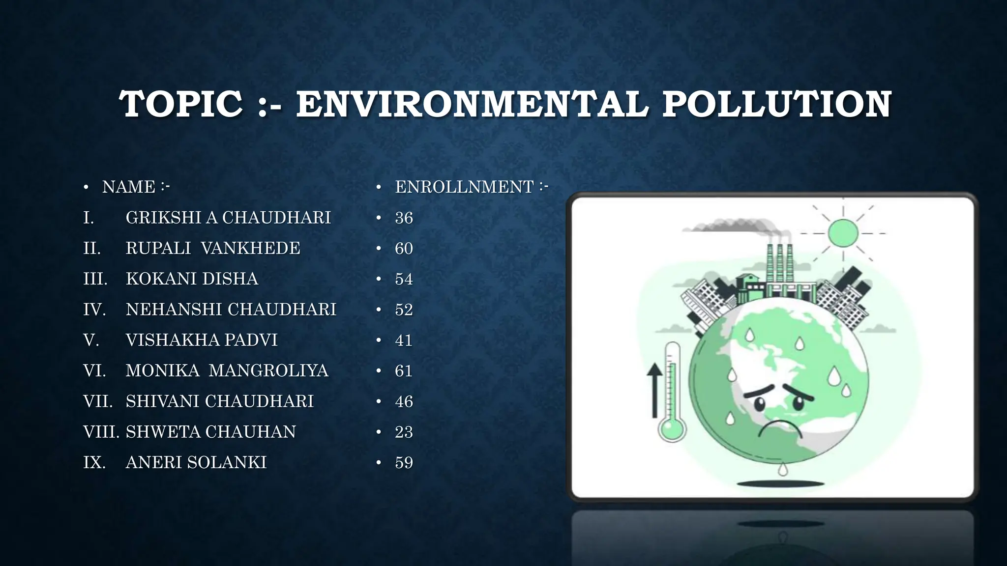Air pollution soli pollution water pollution noise pollution land ...
