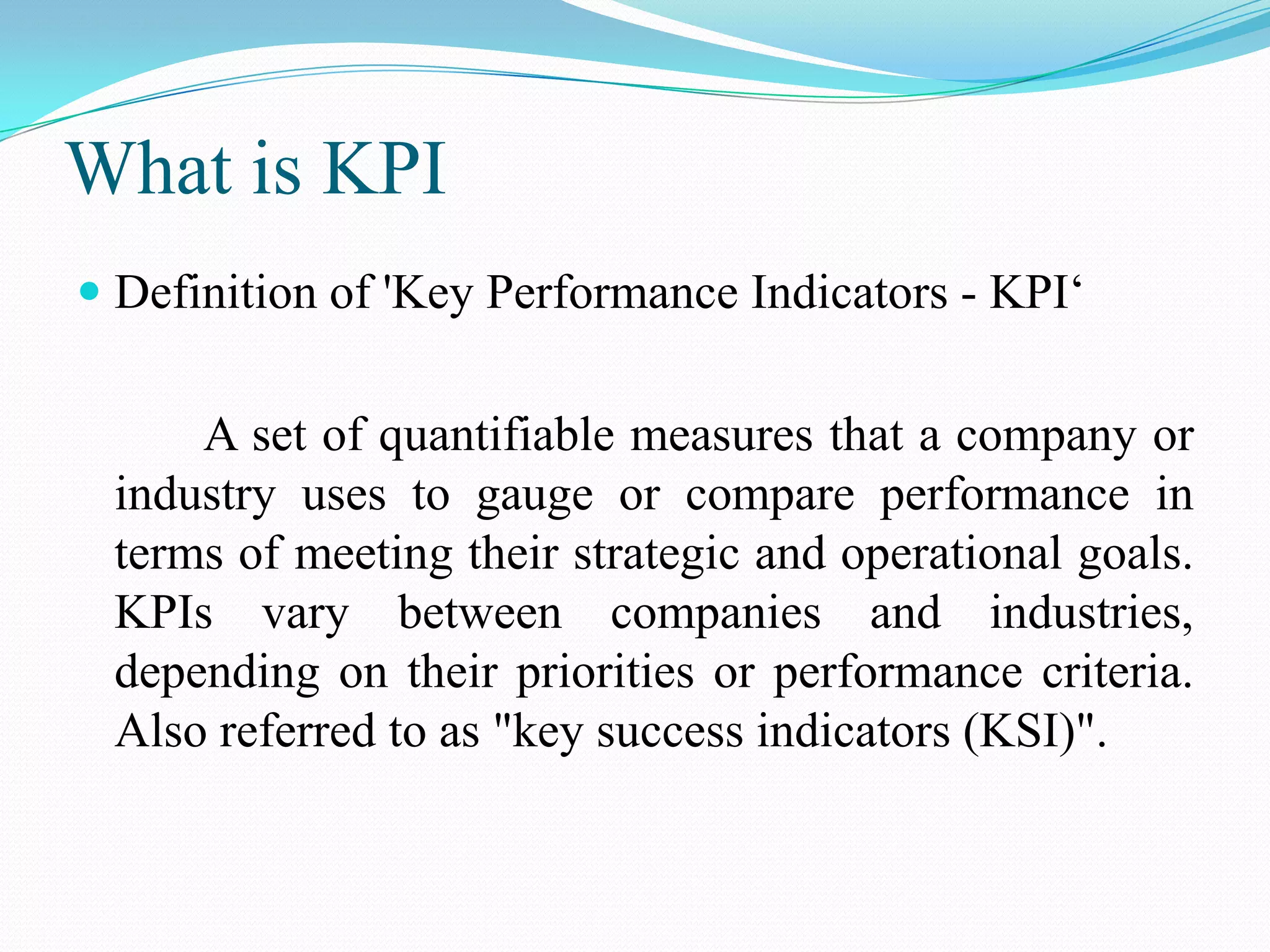 KEY PERFORMANCE INDICATOR | PPTX