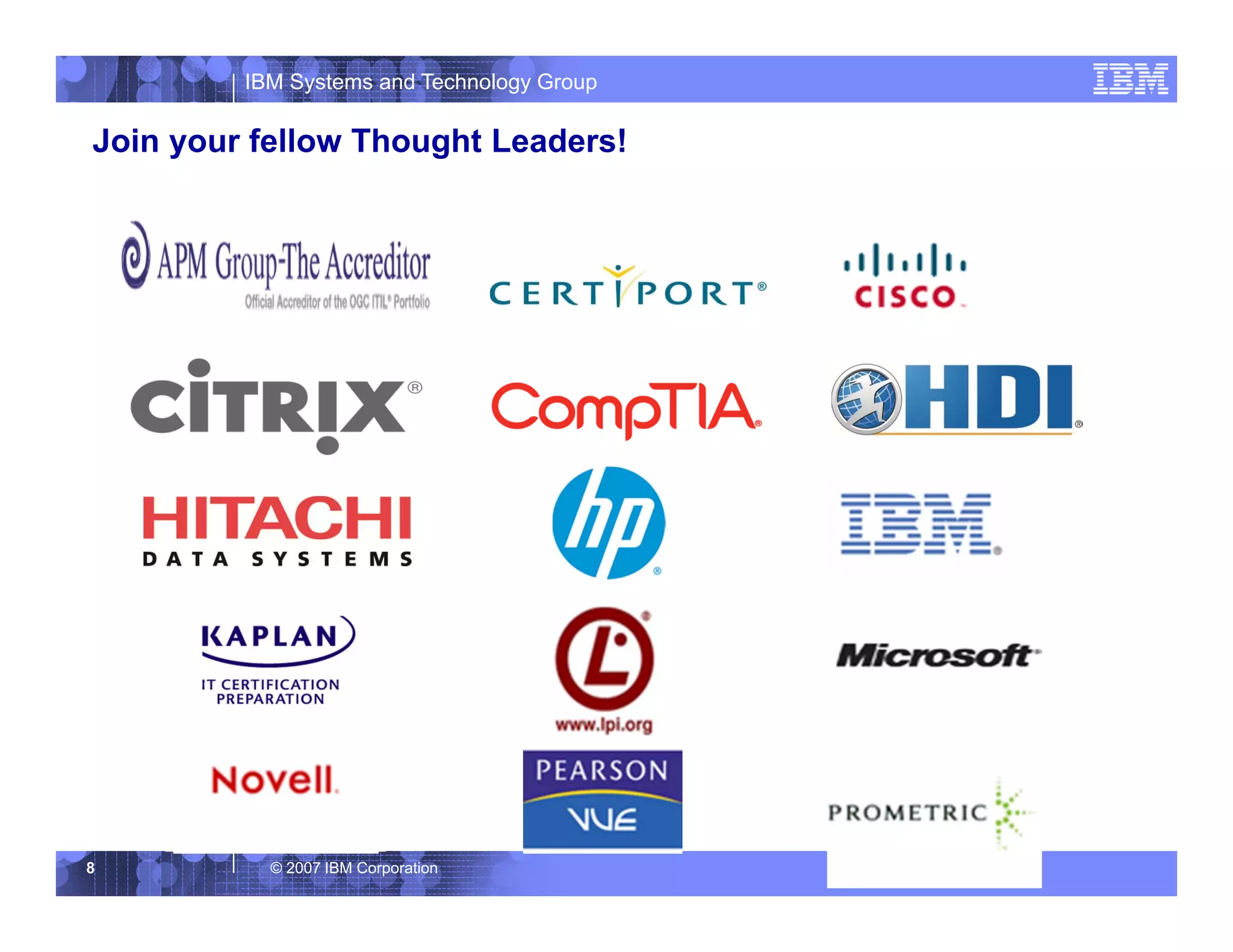 IBM Professional Certification Overview | PPT