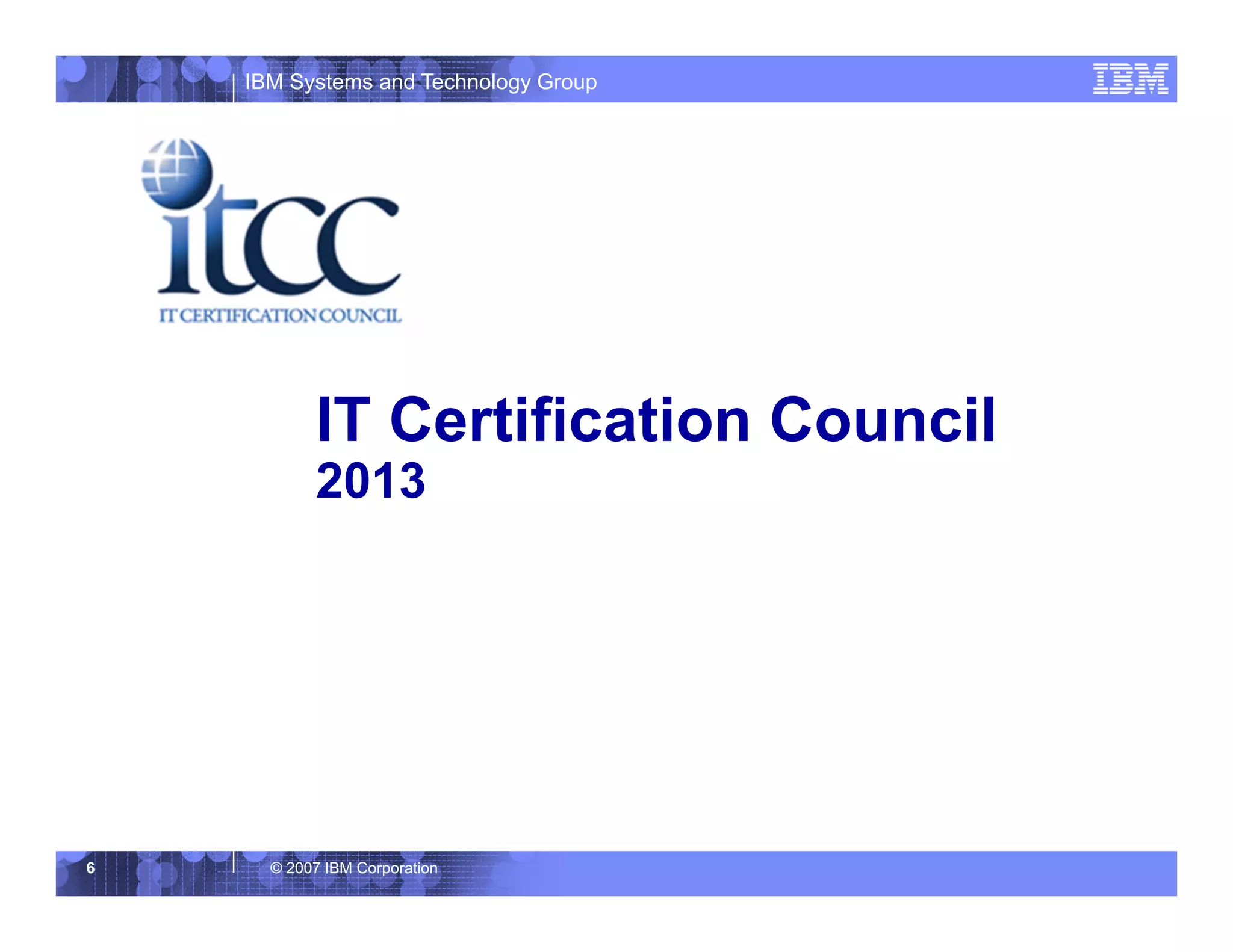 IBM Professional Certification Overview | PPT