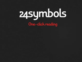 Introduction to 24symbols (November 2012) | PPT