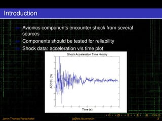 Energy Efficient Compression of Shock Data using Compressed Sensing | PPT