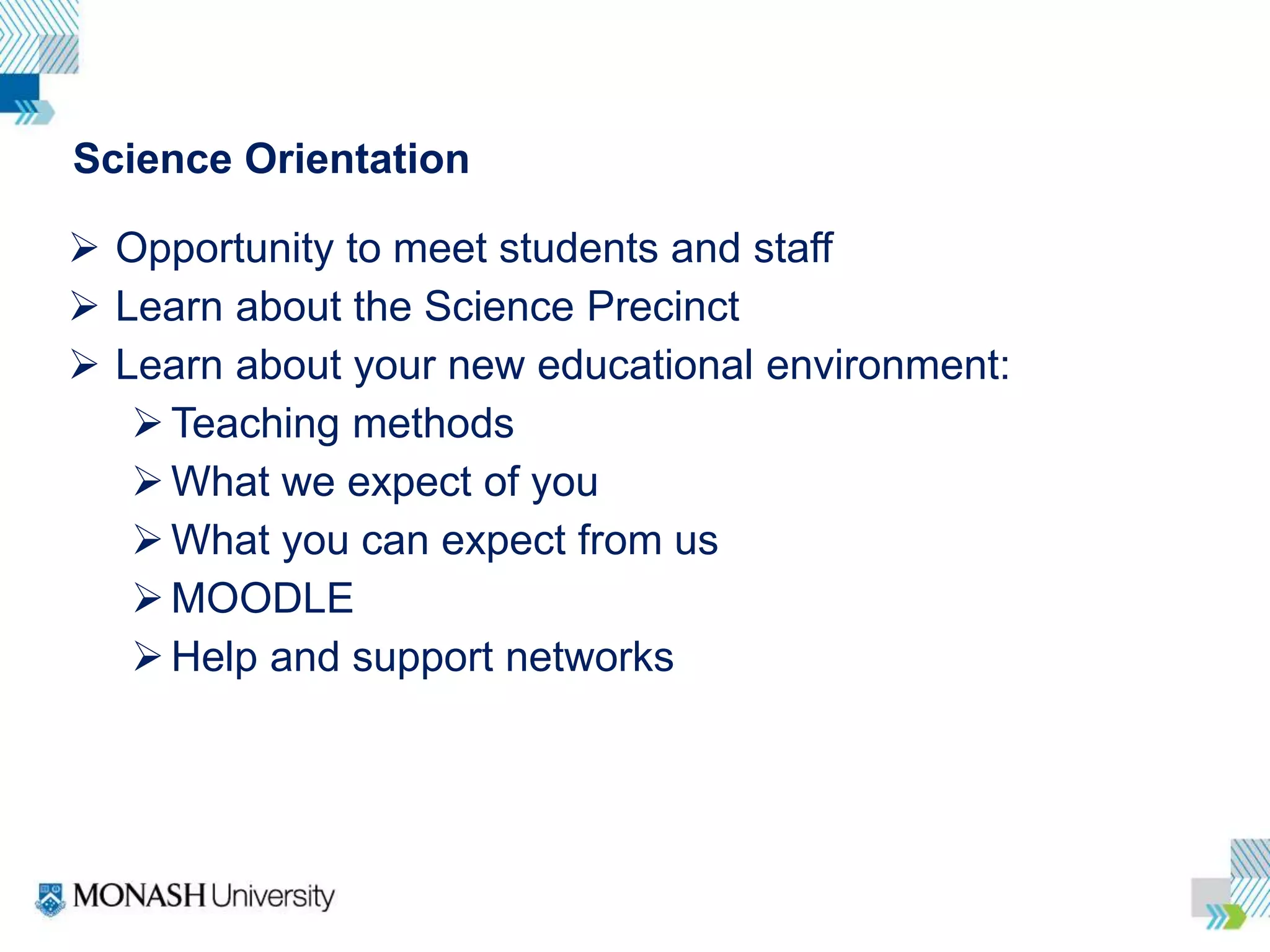 Enrolment Science Welcome... part two | PPTX