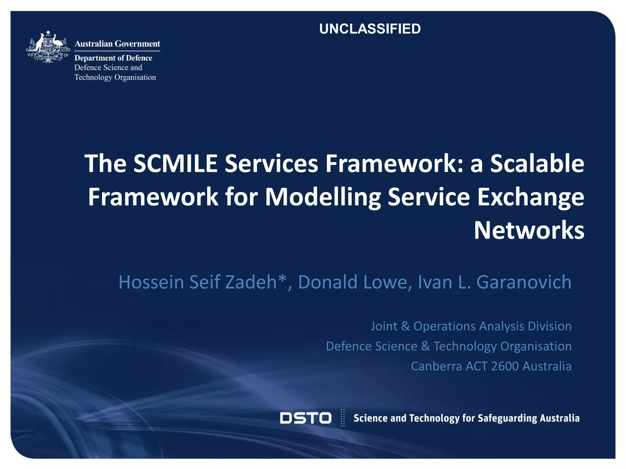 The SCMILE Services Framework: a Scalable Framework for Modelling ...