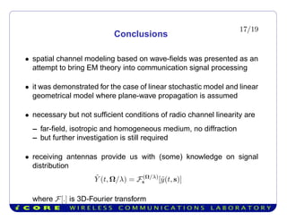 3D Spatial Channel Modeling | PDF