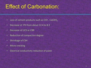 Effect of organic content on carbonation rate of cement stabilised soils | PDF