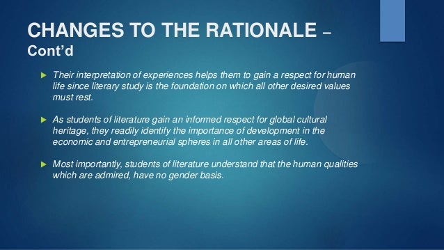 Presentation on the major changes to the CAPE Literatures in English