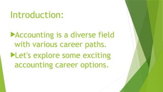 Exploring Accounting Careers in Accounting | PPT