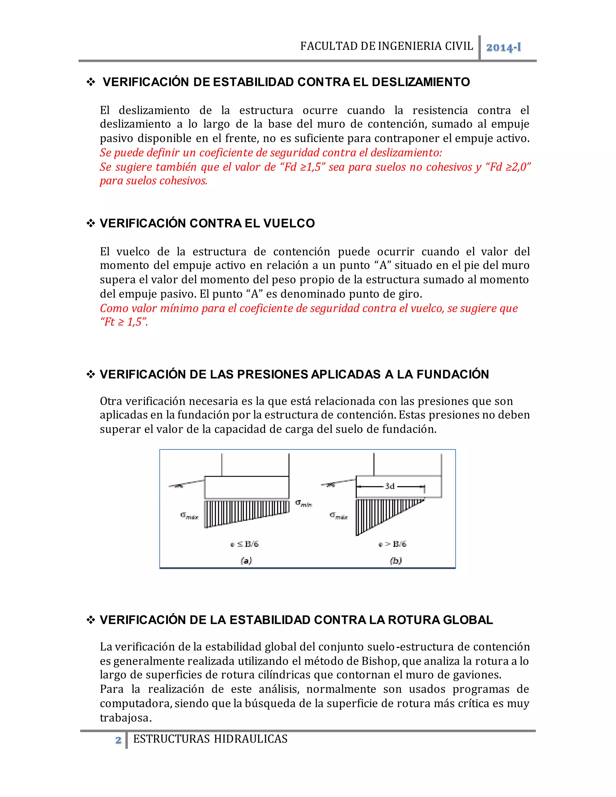 Presa de gaviones con gavac win | DOCX
