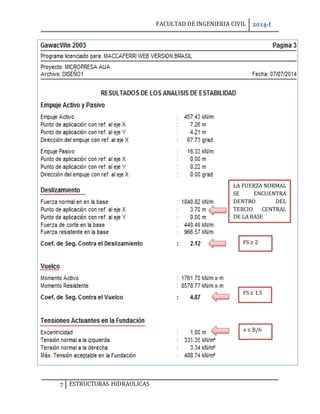 Presa de gaviones con gavac win | DOCX
