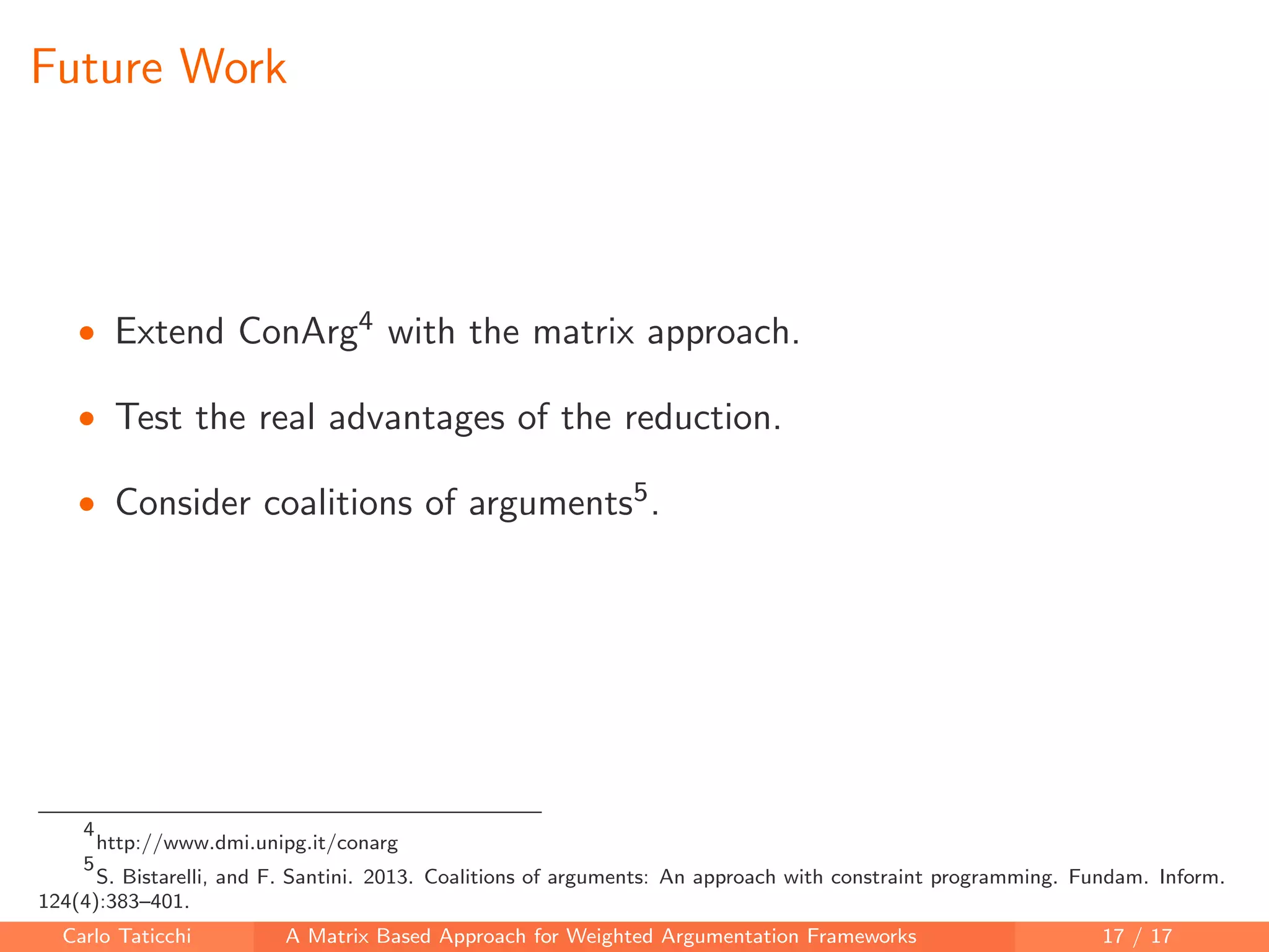 A Matrix Based Approach for Weighted Argumentation Frameworks | PDF | Programming Languages ...