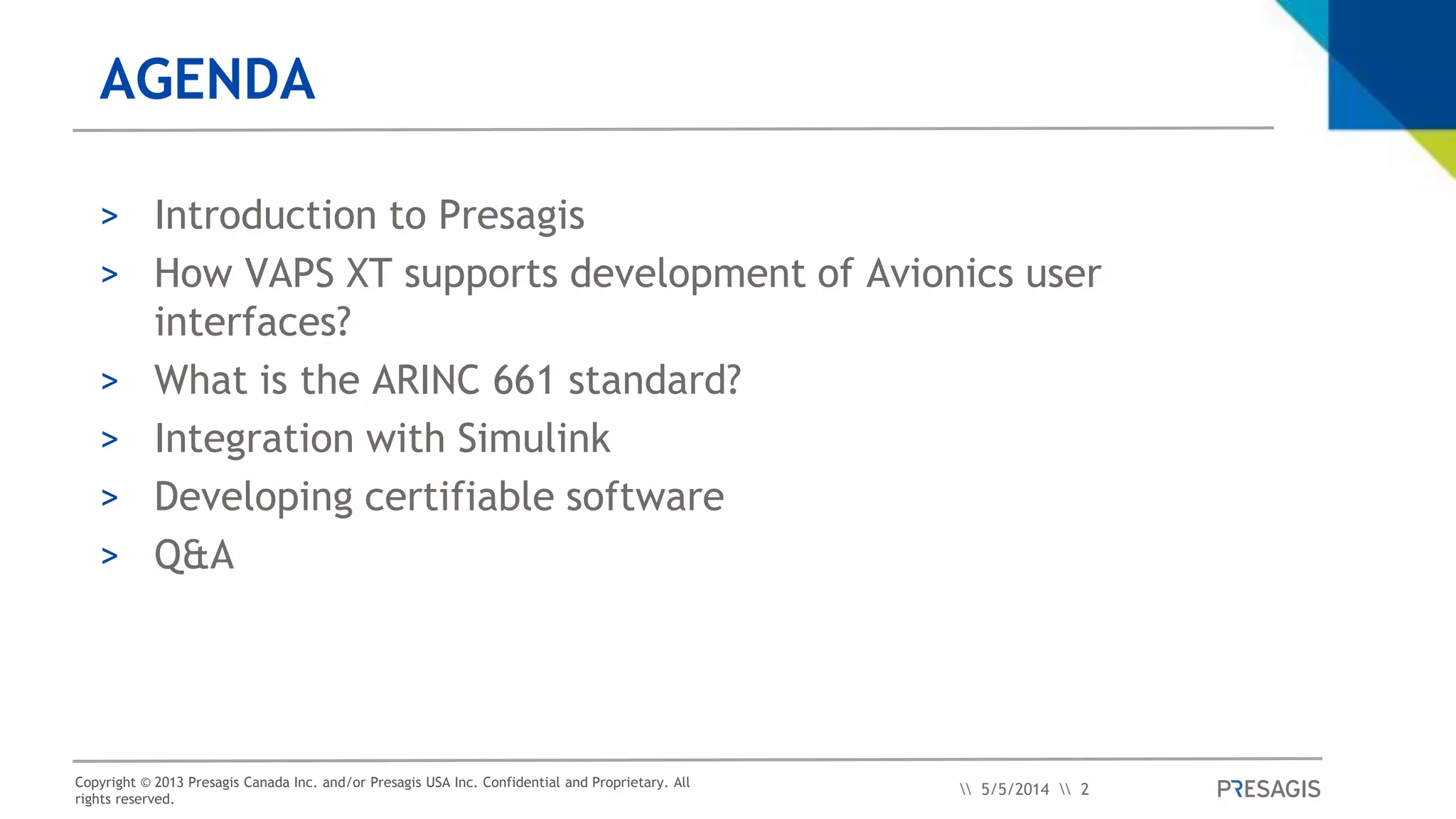 Presagis presentation | PDF