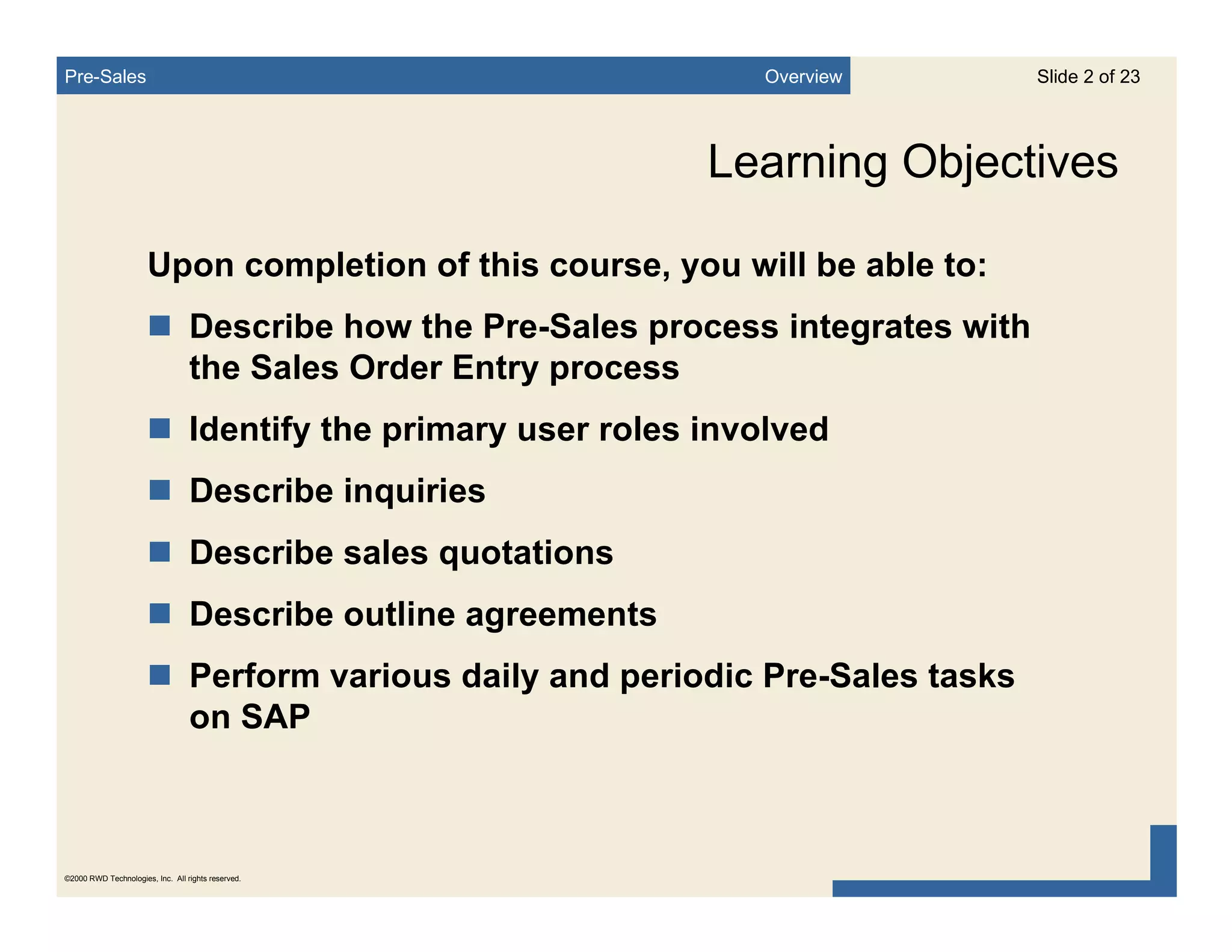 Presales sap business process - aditi & sameer rawat | PDF