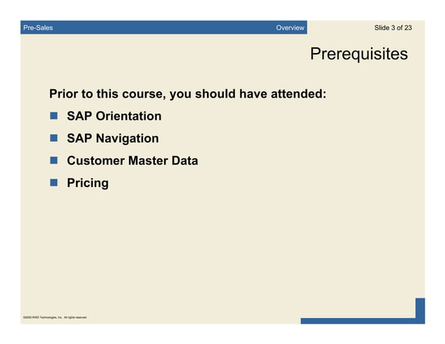 Presales sap business process - aditi & sameer rawat | PDF