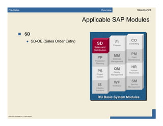 Presales sap business process - aditi & sameer rawat | PDF