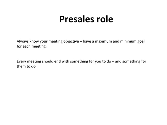 Pre sales process | PPS