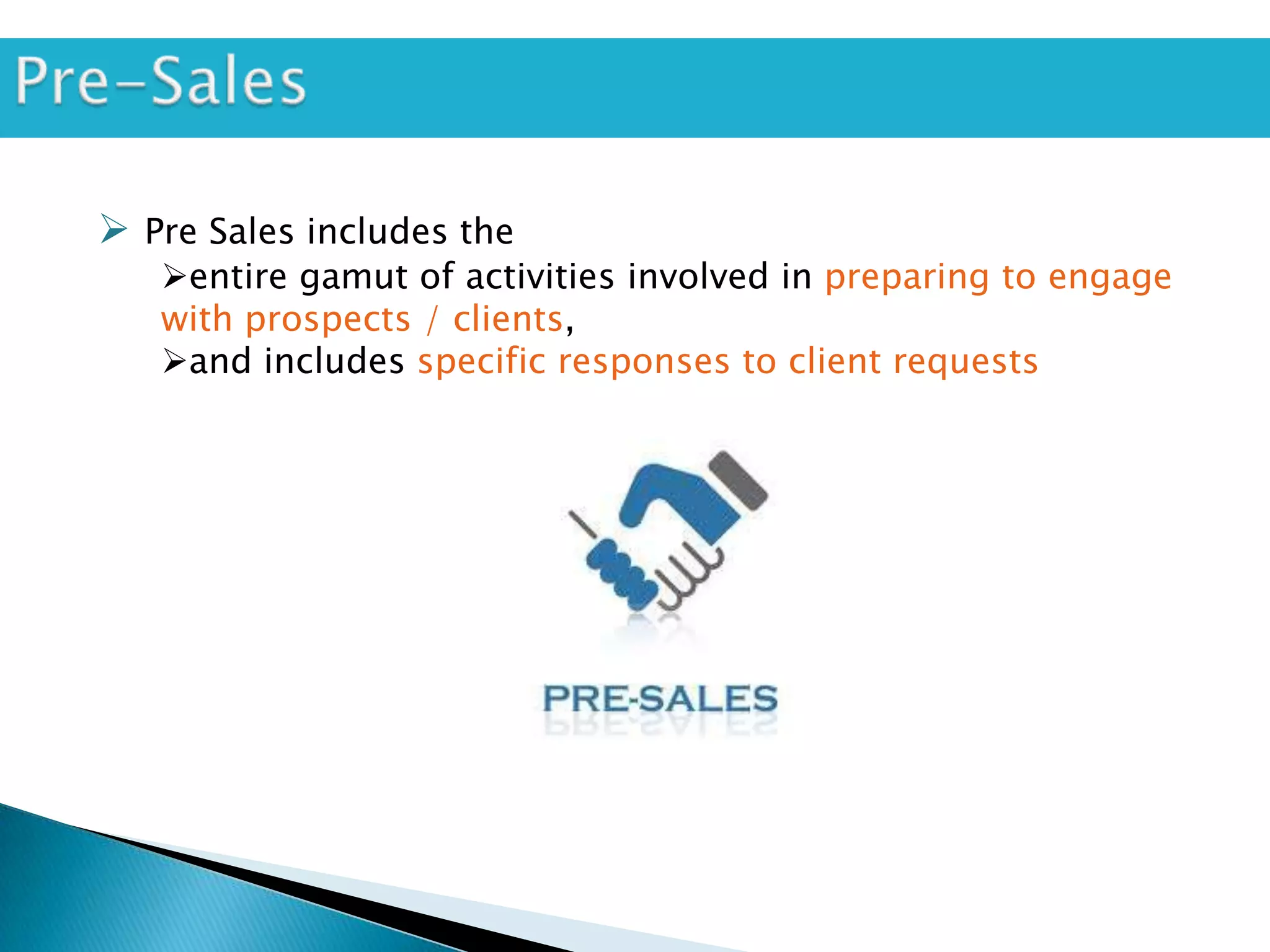 Presales, solution design & bid management an overview | PPTX