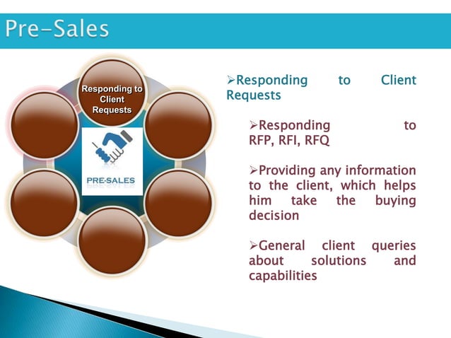 Presales, solution design & bid management an overview | PPTX