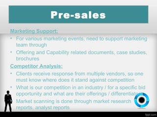 Understanding Pre-sales & Sales Cycle | PPT