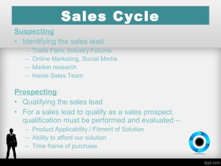 Understanding Pre-sales & Sales Cycle | PPT