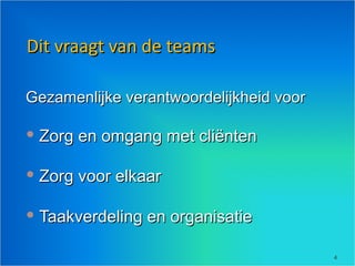 Zelforganisatie in de Zorg - Waarom anders organiseren? | PPT