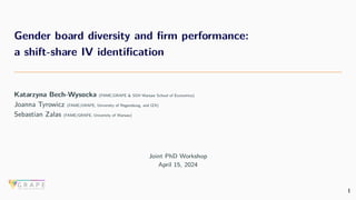 Gender board diversity and firm performance | PDF