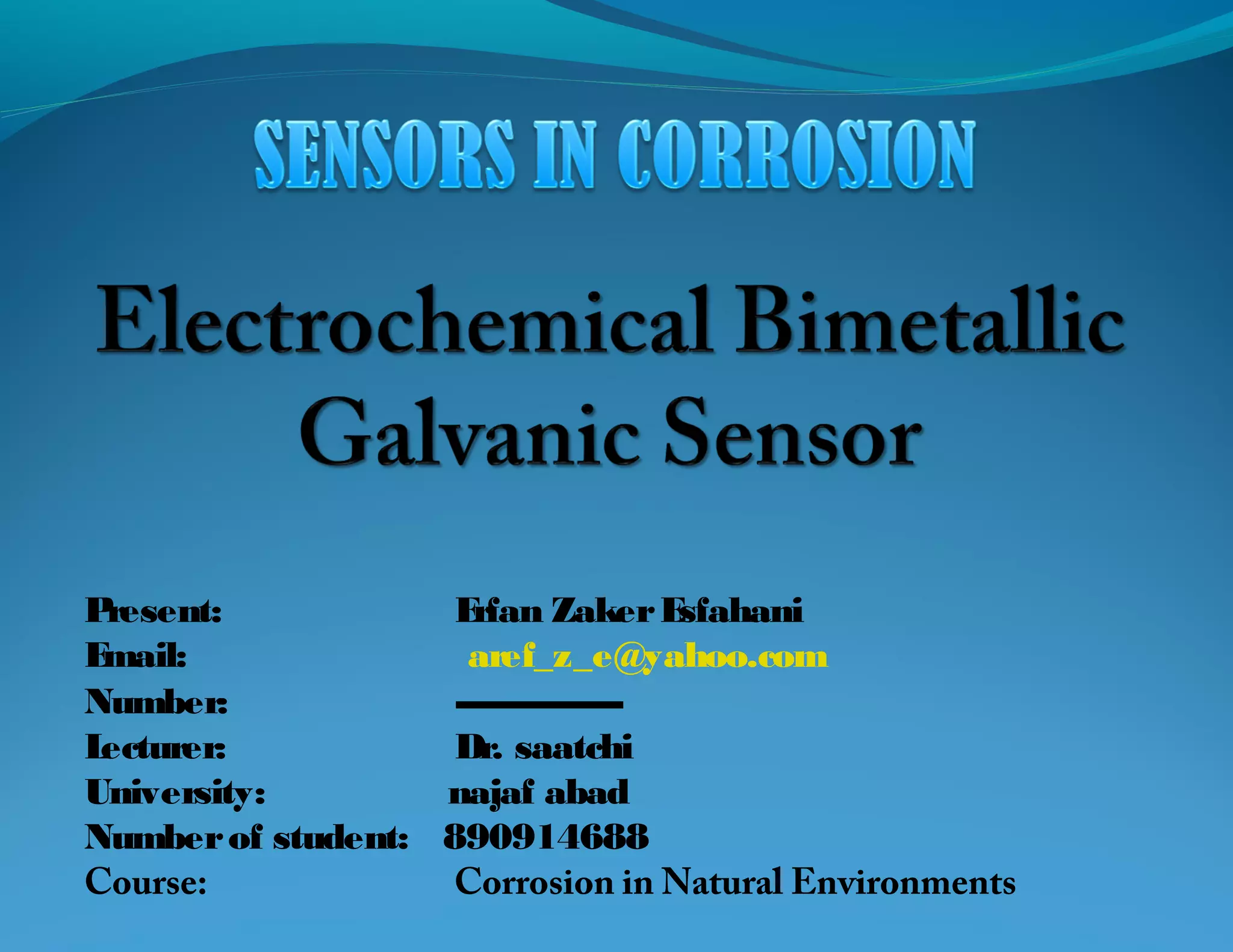Electrochemical Bimetallic Galvanic Sensor | PPT