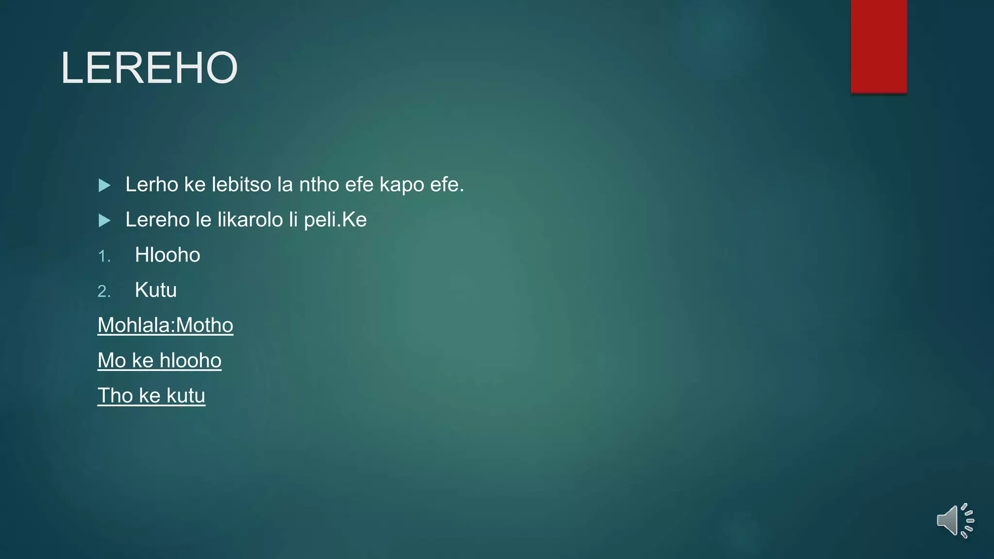 MARETLO-PUO A SESOTHO | PPTX