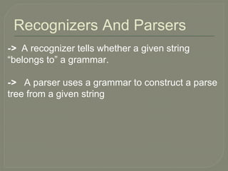 Recursive Descent Parsing | PPT