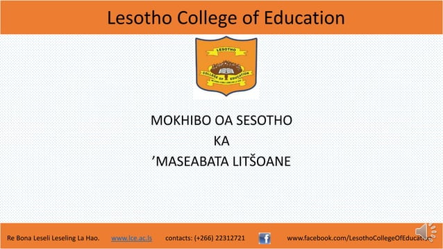 Mokhibo oa Sesotho | PPTX | Africa Travel | Travel Locations