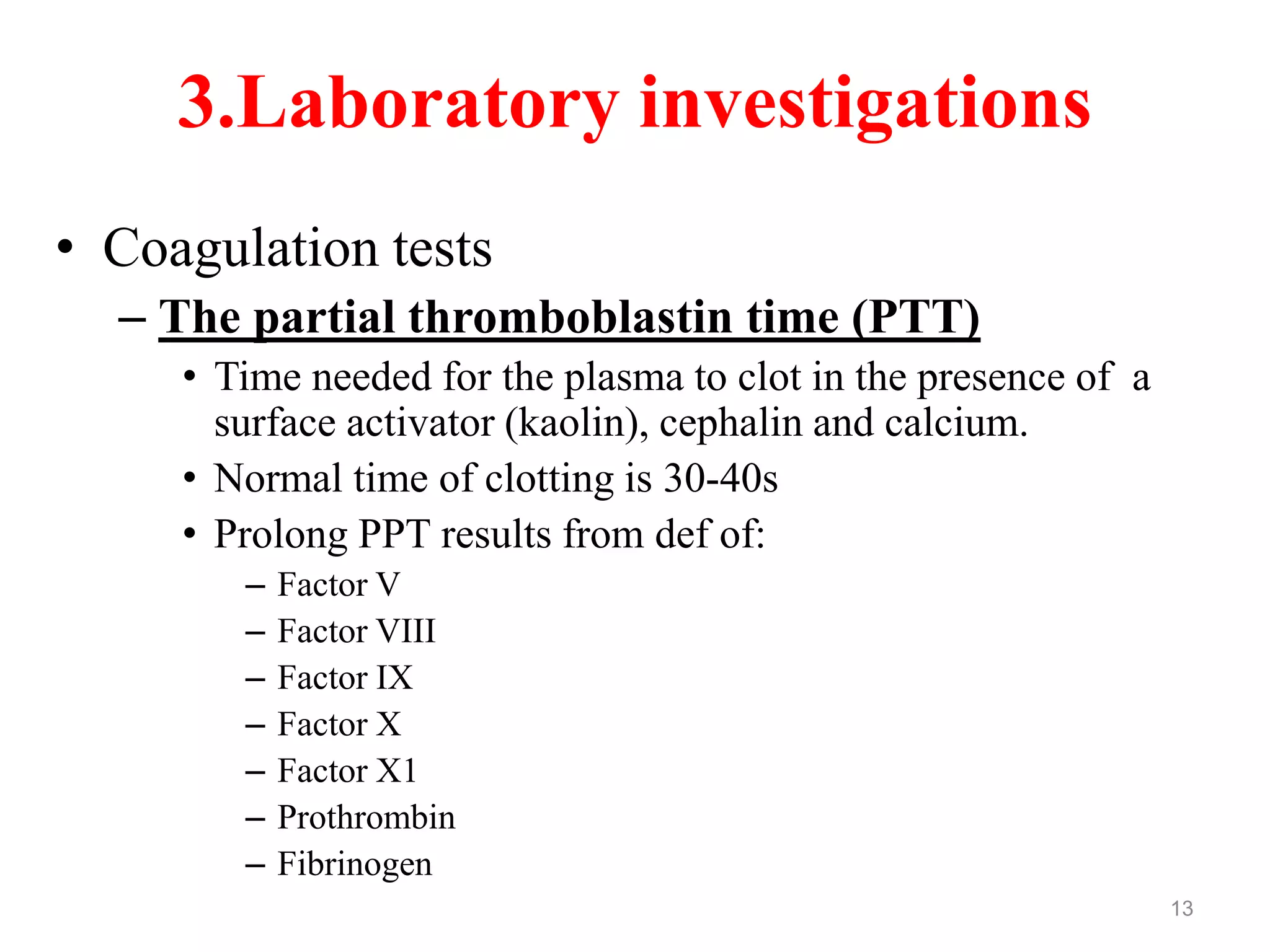 Presantation on bleeding disorder in pediatric patients | PPT
